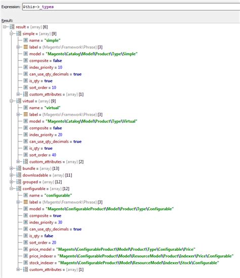 how does magento catalog model product type gettypes work magento 2
