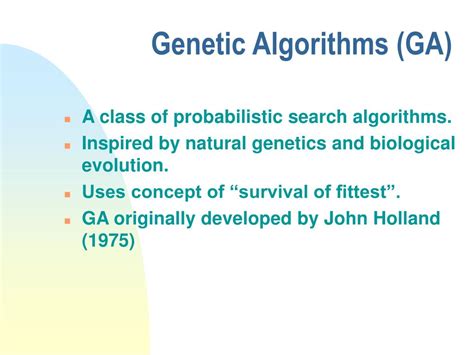 Ppt Genetic Algorithms Ga Powerpoint Presentation Free Download Id191398