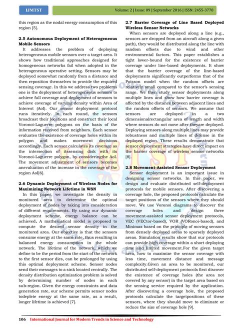 Node Deployment In Homogeneous And Heterogeneous Wireless Sensor