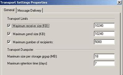 Configure Message Size Limits In Exchange 2010