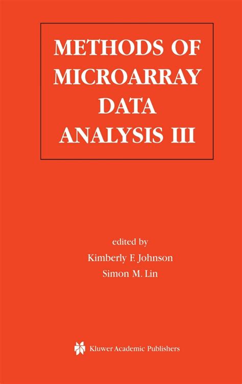 Methods Of Microarray Data Analysis Iii Papers From Camda ‘02 1st Edition Premiumjs Store