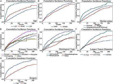 Cumulative Incidence Curves Of Low Grade Glioma Specific Death By A Download Scientific Cumulative Incidence Curves Of Low Grade Glioma Specific Death By A Download Scientific