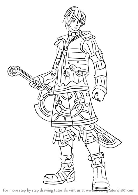 How To Draw Shulk From Xenoblade Chronicles Xenoblade Chronicles Step By Step