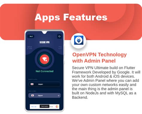 codemarket secure vpn ultimate flutter project android ios admin panel
