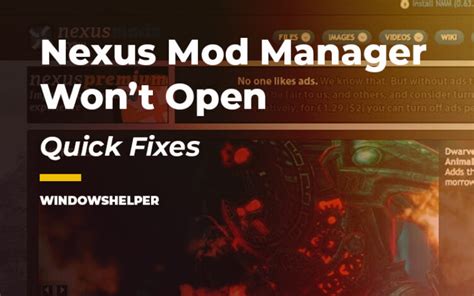 Nexus Mod Manager Wont Work Discoveryloxa