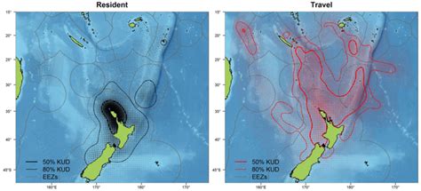 Kernel Utilisation Distributions Kud For Resident Left And Travel Download Scientific