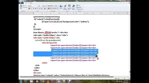How To Use Slice Method Jquery Demo Youtube