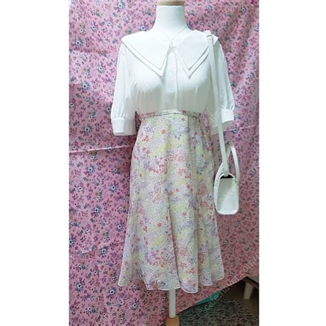 빈티지 페미닌 여리 플라워 스커트 모리걸 Stc 버빈 여성의류 중고나라
