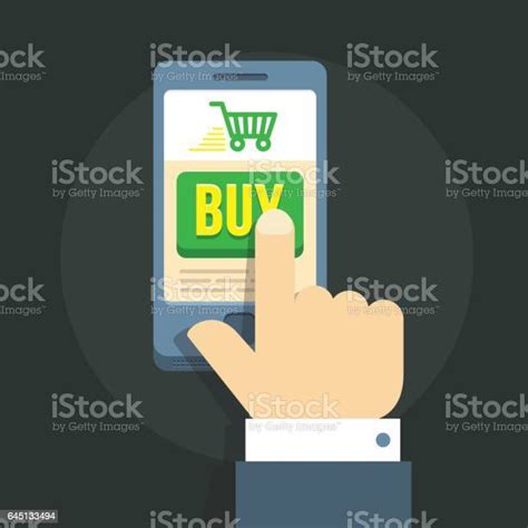 남자의 손 스마트폰 통해 온라인 쇼핑 행위를 저지르고의 벡터 일러스트 레이 션 0명에 대한 스톡 벡터 아트 및 기타 이미지 0명 기업 재무와 산업 디자인 Istock