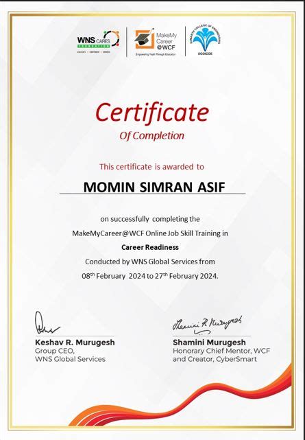 Simran Momin On Linkedin Hello Guys I Would Like To Share That Recently I Have Completed Job Skill…