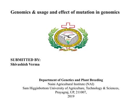 Mutagenic Effect In Genomics Pptx