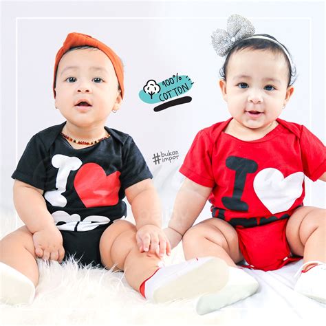 Ermon Baby Jumper Baby Twins Boy Girl Jumper Baby Couple Boy Girl Cute Model I Love Mama Papa