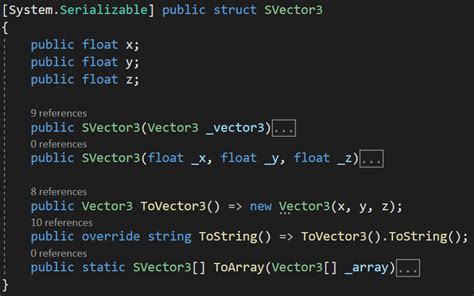 Serializable Vector3s And Quaternions Runity3d