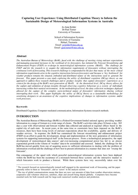 Pdf Capturing User Experience Using Distributed Cognition Theory To Inform The Sustainable