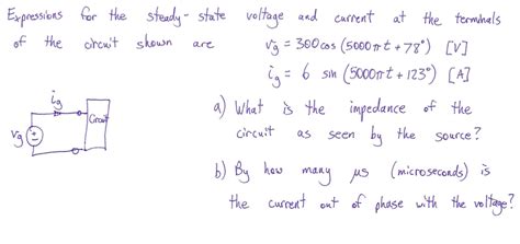Solved Expression For The Steady State Voltage And Current