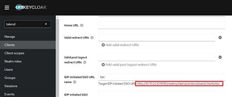 Linking Talend Administration Center In Sp Initiated Mode With Keycloak Configuring Talend
