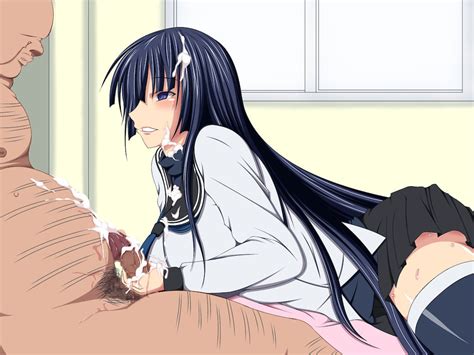 Rule 34 Black Hair Blue Hair Blush Breasts Censored Cfnm Clothing Cum Cum On Hair Empty Eyes