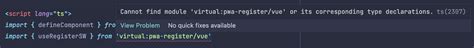 Volar Not Picking Up Vite Plugin Pwa Types · Issue 661 · Vuejs