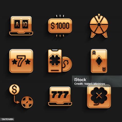 설정 온라인 포커 테이블 게임 노트북과 슬롯 머신 카지노 다이아몬드와 카드 재생 칩 교환 럭키 휠과 아이콘 벡터 7에 대한 스톡 벡터 아트 및 기타 이미지 Istock