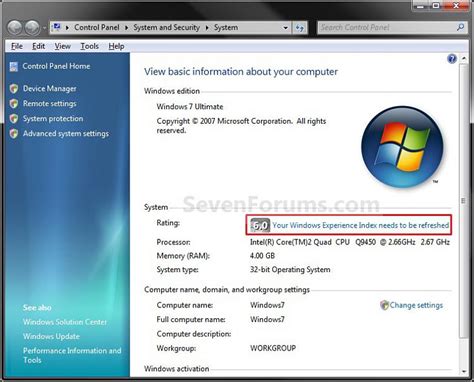 How To See Your Pcs Windows Experience Index Score In