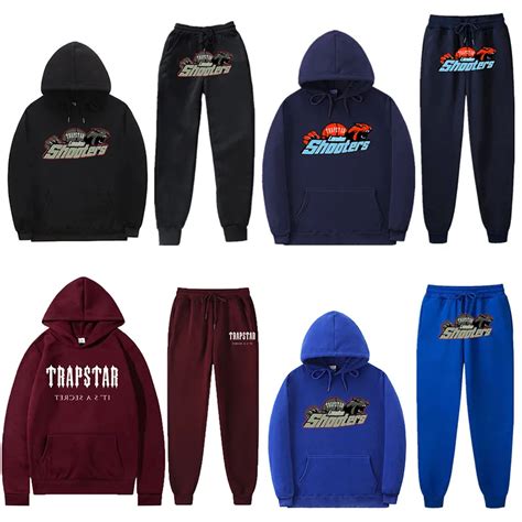 ₩90318에서 럭셔리 트랩 스타 디자이너 남성용 트랙 슈트 커플 인쇄 편지 플러시 두꺼운 까마귀 바지 느슨한 캐주얼 스포츠 달리기 트랙 슈트 세트 크기 Dhgate