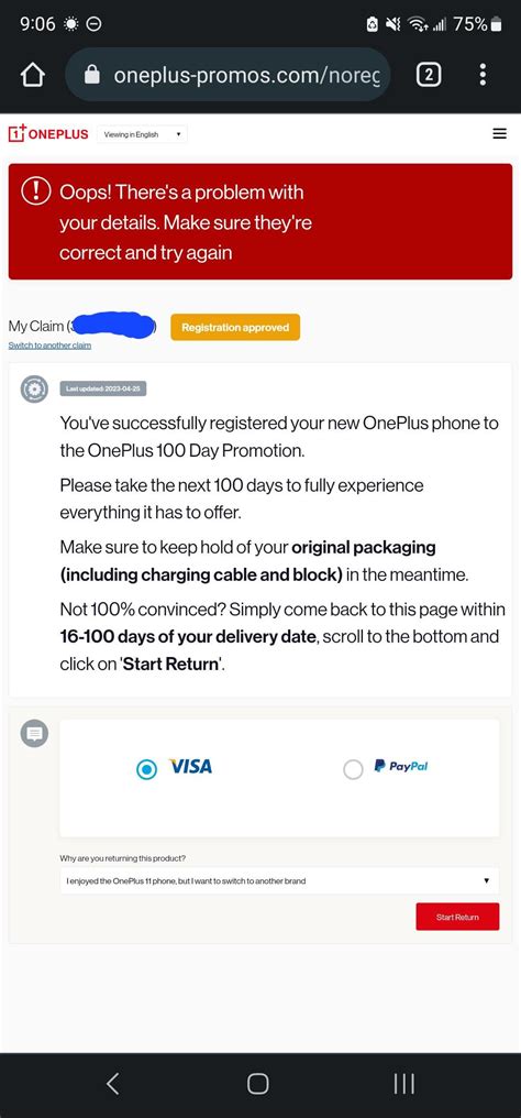 Anyone Else Running Into This Issue Requesting Return With The 100 Days No Regret Promo Roneplus