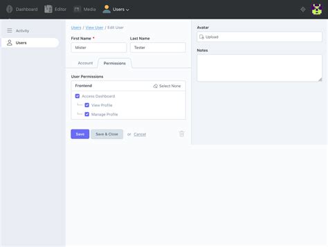 User Permissions Plugin October Cms