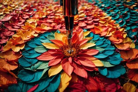 Premium Ai Image A Kaleidoscope Of Colors And Shapes That Blend Together In A Mesmerizing Pattern