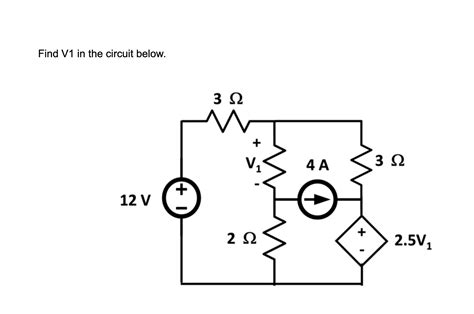 Find V In The Circuit Below Chegg Com