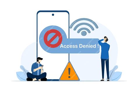 Premium Vector Vector Illustration About Access Denied Concept With Confused People With