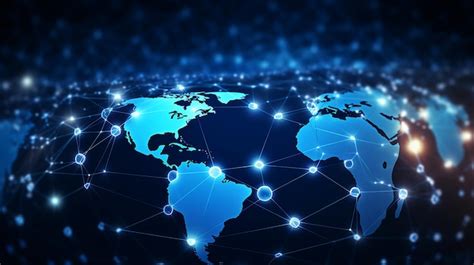 Premium Photo Digital Nexus Technology Network Background