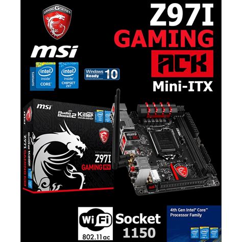 Mainboard Intel Msi Z97i Gaming Ack Socket 1150 มือสอง พร้อมส่ง แพ็คดีมาก แถมถ่านไบออส