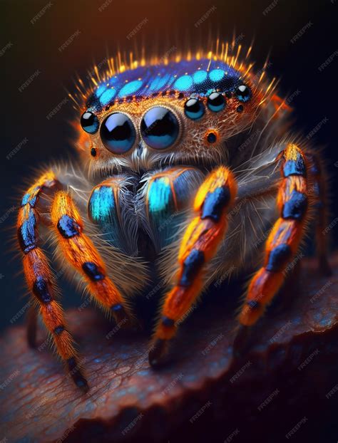 Premium Photo The Most Adorable Jumping Spider Ever Seen Super Detail