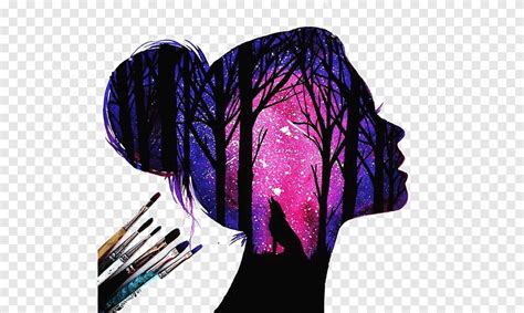 창조적 인 별 여자 아바타 예술 Png Pngegg