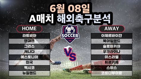 축구분석 6월 8일 프로토분석 68회차 승부식 A매치분석 해외축구분석 스포츠분석 토토분석 Youtube