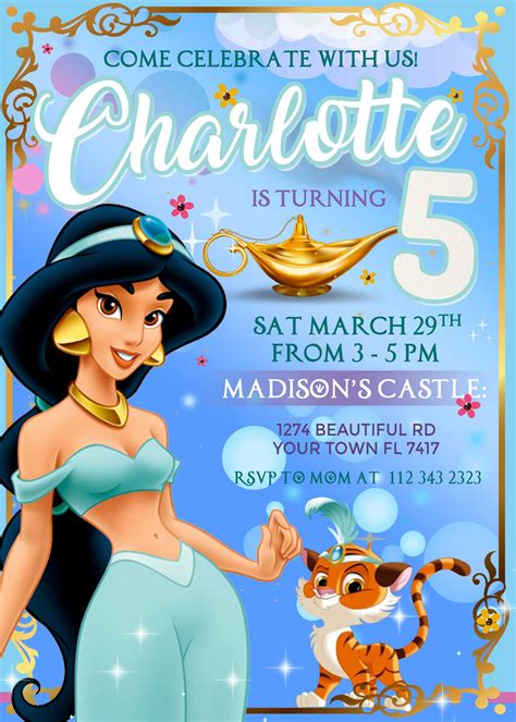 Free Printable Princess Jasmine Invitations Free Printables