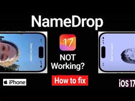 How To Fix Name Drop Not Working On IPhone IOS 17 Official Update Name Drop Feature Not