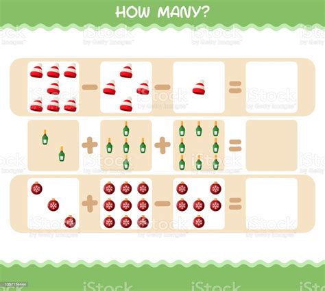 얼마나 많은 만화 크리스마스 계산 게임 사전 쇼올 년 어린이와 유아를위한 교육 게임 0명에 대한 스톡 벡터 아트 및 기타 이미지 0명 개발 검색 Istock
