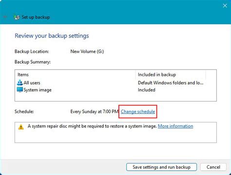Windows Backup Using The Built In Archiving Feature