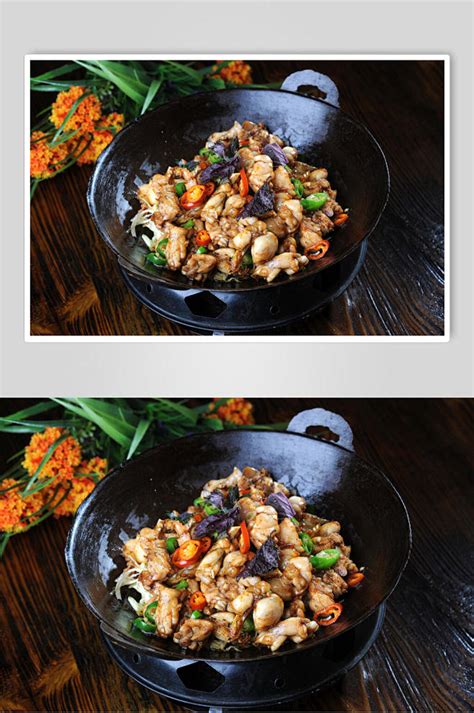 美味香辣干锅牛蛙田鸡美食图片 众图网
