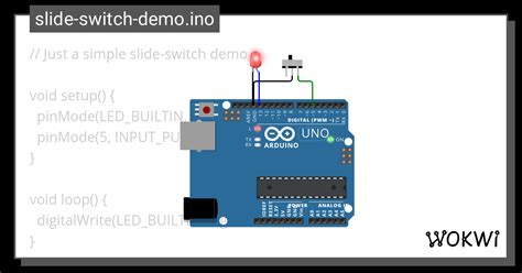 Slide Switch Demo Ino Copy Wokwi ESP32 STM32 Arduino Simulator