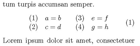 cross referencing multicols and enumerate inside equation tex latex