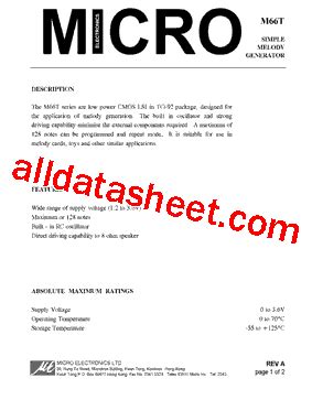 M66T Datasheet PDF Micro Electronics
