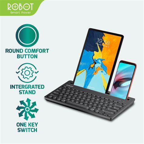 Jual Keyboard ROBOT KB10 Multi Device Bluetooth 2 4G Wireless Keyboard Shopee Indonesia