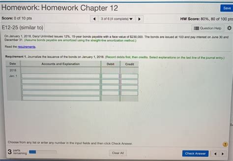 Solved Save Homework Homework Chapter 12 Score 0 Of 10 Pts