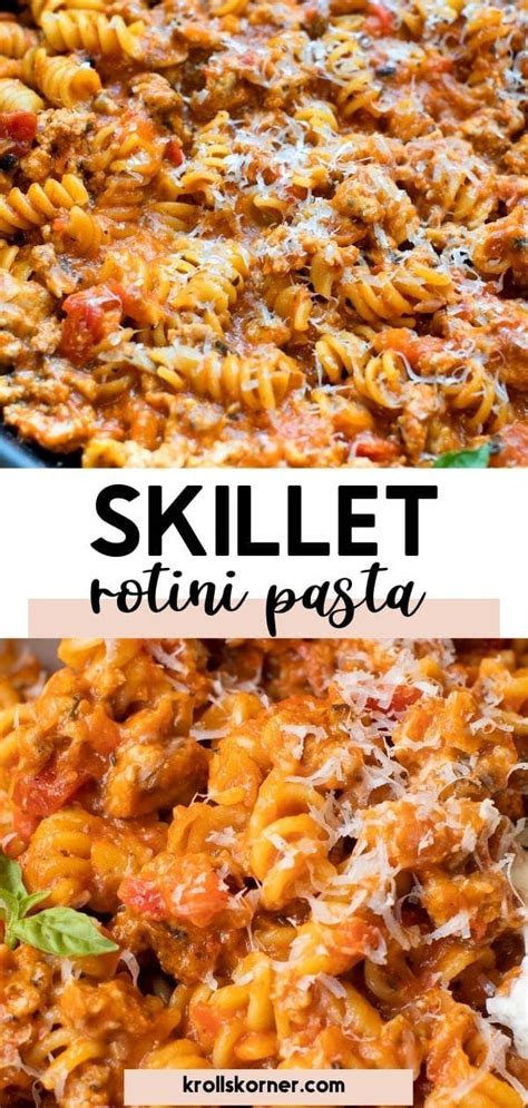 Skillet Lasagna Recipe With Rotini Recipe Rotini Pasta Recipes Crock Pot Lasagna Recipe