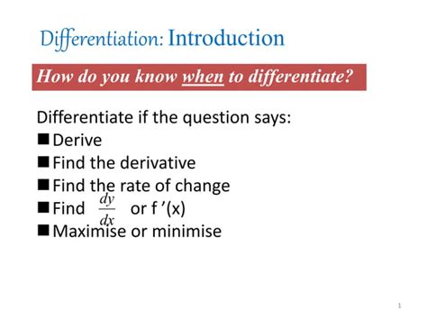 Differentiation Integration And Limits 1 Pptx