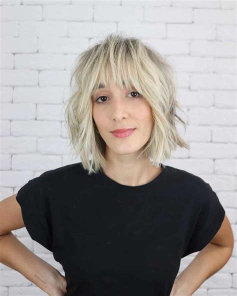 36 Shaggy Bob With Bangs Haircut Ideas For The Modern Retro Girl