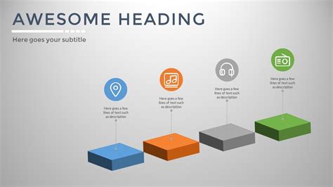 How I Designed 4 Point Infographic Powerpoint Slide Powerpoint Slide