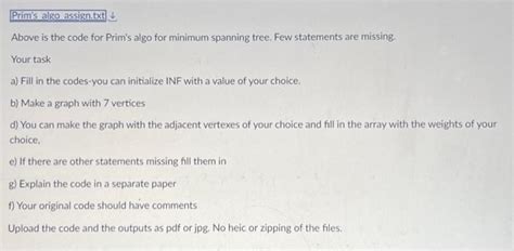 F Prims Algorithm In Python Finding The Mst Minimum
